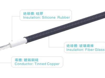 China UL3122 Silicone Rubber Insulated Wire 300V/200C AWM3122 18AWG White Heater for sale