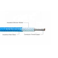 China UL3122 Fiberglass Braided Wire with 300V Rated Voltage and 200C High Temperature Silicone Rubber Insulation and Tinned Copper Conductor for sale
