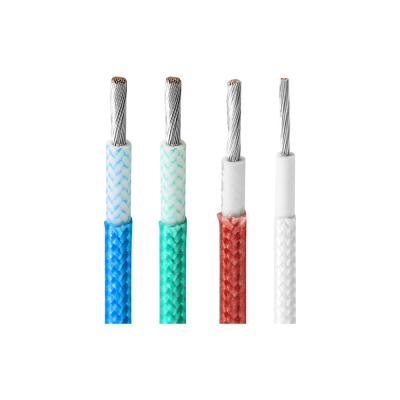 China 26awg UL3122 Silicone Rubber Electric Wire Fiberglass Braided for sale