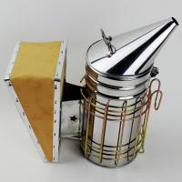 China 25cmx10.5cm Round Head Bee Hive Smoker Honey Beekeeping Equipment for sale
