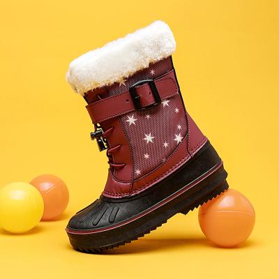 China Children's Snow Boots Winter 2021 New Girls' Fashionable Warm High-Top Cotton-Padded Shoes in Stock for sale