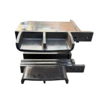 China Idler Yoke / Front Fork for Kato HD1430 Excavator Undercarriage Parts，Compatible with Kato HD1430 Excavator Idler Front Fork, Jaw Bracket, Undercarriage Components Including Four Wheels and One Track for sale