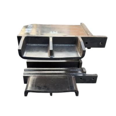 China Idler Yoke / Front Fork for Kato HD1430 Excavator Undercarriage Parts，Compatible with Kato HD1430 Excavator Idler Front Fork, Jaw Bracket, Undercarriage Components Including Four Wheels and One Track for sale