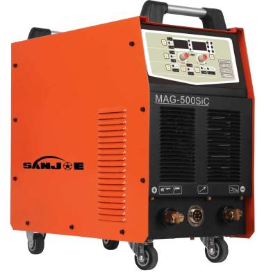 China Industrial 500A MIG Welding Machine with SiC Inverter Technology and Flux+Gas Welding Capability for sale