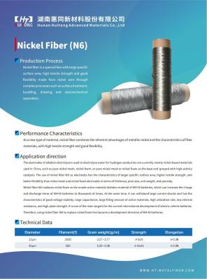China Nickel Fiber Material with Large Specific Surface Area, High Tensile Strength for Hydrogen Electrolysis and EV Battery Applications for sale