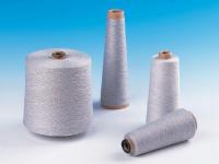China EMI Blended Yarn 20-45% Stainless Steel Fiber 10-60 Ne Anti-Electromagnetic Radiation Conductive Yarn for sale