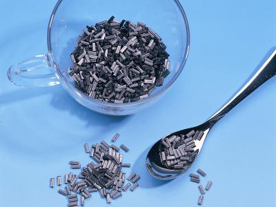 China Conductive Plastic Masterbatch , Stainless Steel Fiber Thermoplastic Resin Agglomerates for sale
