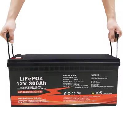 China High Quality 12V Solar Energy Storage Lithium Battery 200Ah 300ah 400ah Lifepo4 Pack Home Solar Panel IP65 BMS Stackable Hybrid for sale