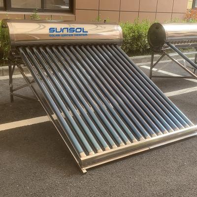 China All Stainless Steel Vacuum Tube Solar Water Heater Electric Freestanding for Household Use Manufactured for Bath Solar Water for sale