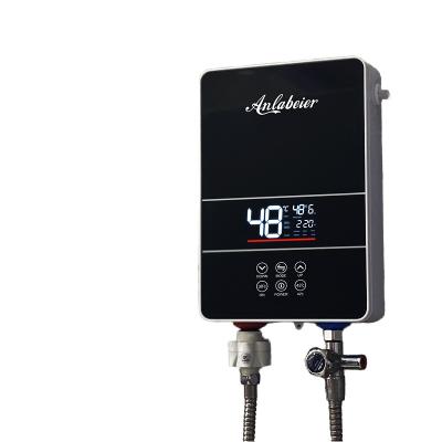 China 2024 New Arrival 220V 5KW Commercial Electric Water Heaters Smart Shower Geyser Wall Water Heater Adjustable Power Energy Saving for sale