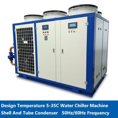 China Design Temperature 5-35C Water Chiller Machine with Shell And Tube Condenser and 50Hz/60Hz Frequency for sale