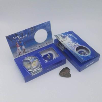 China DIY  Amazing Love Wish Pearl Gift Oyster Pendant Necklace with Blue Color Box for sale