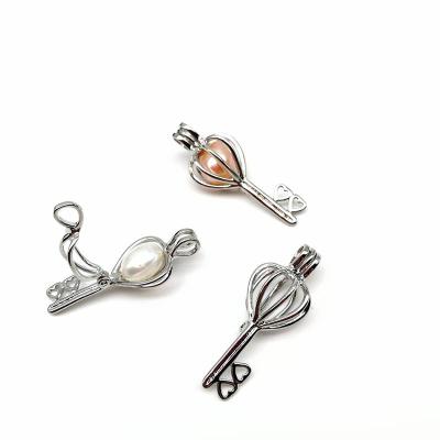 China Pearl Cage Locket Findings Cage Pendant Essential Oil Diffuser Locket For Oyster Pearl Girl Women Gits Dropshipping for sale