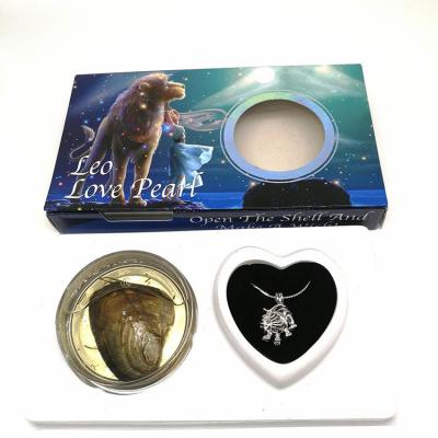 China Natural  Freshwater Love Pearl Precious 12 Horoscope Zodiac  Cage Holder Necklace Pendant Gift Set for sale