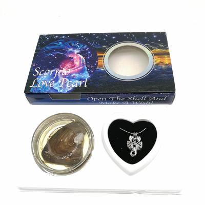China 12 Horoscope Zodiac Love Wish Pearl Necklace Gift Set with Scorpio Cage Pendant  Innovative Birthday Gift for sale