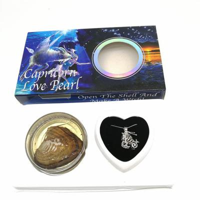 China 12 Horoscope Zodiac Love Wish Pearl Necklace Gift Set with Capricon Cage Pendant  Innovative Birthday Gift for sale