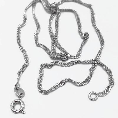 China DIY Jewelry Necklace Accessories Love Pearl Platinum Plated Water Wave Chain for sale