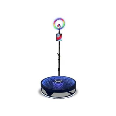 China Tempered Glass Automatic RGB 360 Photo Booth For Party for sale