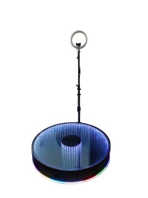 China Automatic Rotating LED 360 Photo Booth Glass Platform Video Motion for sale