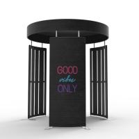 China Portable Spiral 360 Photo Booth Enclosure Backdrop LED Light for sale