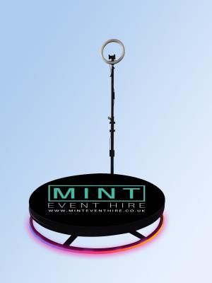 China Full Black Selfie 360 Booth With Many Accessories And Gifts for sale