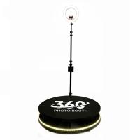 China Christmas Shows 360 Photo Booth Machine Stand On With Selfie Light Flight Case for sale