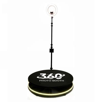 China Christmas Shows 360 Photo Booth Machine Stand On With Selfie Light Flight Case for sale