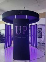 China Grand 360 Photo Booth Enclosure Backdrop Photobooth Green Screen Stand Circle for sale