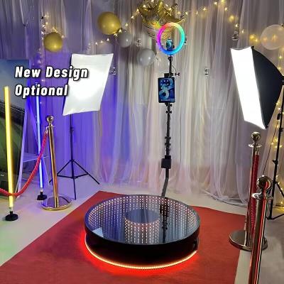 China Slow Motion Automatic 360 LED Photo Booth With Tempered Glass for sale