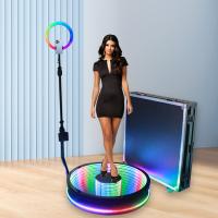 China Free Logo Customization Automatic 360 Spin Camera Booth With Flight Case for sale