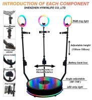China Free Logo Customization Automatic 360 Spin Camera Booth With Flight Case for sale