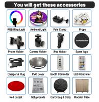 China Wedding 360 Video Photo Booth Machine Metal Automatic Customized Logo for sale