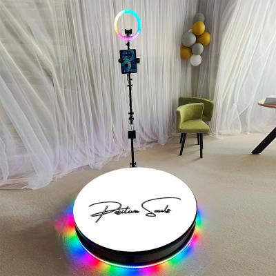 China Intelligent Selfie 360 Photobooth Machine Kiosk Ring Light For Wedding for sale