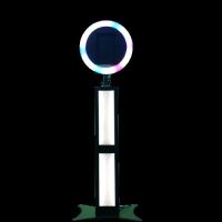 China Metal Portable Ipad Photo Booth Stand Black Color Ring light For Parties for sale