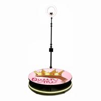 China Adjustable Automatic 360 Photo Booth Remote Control 68cm 80cm With Strip Lights for sale