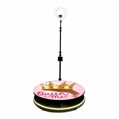 China Adjustable Automatic 360 Photo Booth Remote Control 68cm 80cm With Strip Lights for sale