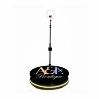 China LED Rotating Ring Light Photo Booth Round Base Video Booth 360 Degree for sale