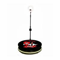 China LED Lights Adjustable Photo Booth Stand Portable Slow Motion 360 Selfie Platform for sale