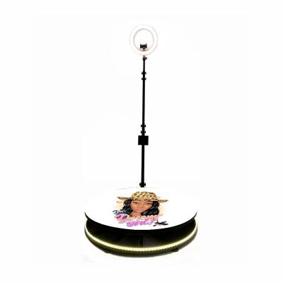 China Birthday Party 360 Photo Booth Machine Automatic Live Streaming with strip light for sale