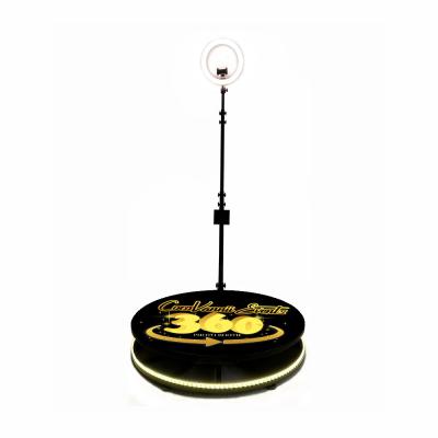 China Rotating Selfie 360 Spin Photo Booth Round Base Custom Logo For Social Media for sale