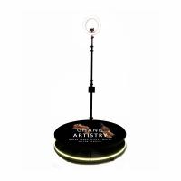 China 360 Portable Photo Booth Kiosk Props Round Base Custom Logo for sale