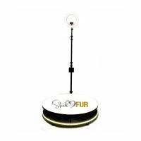 China Round Base 360 Video Photo Booth Kiosk Rotating Slow Motion Custom Logo for sale