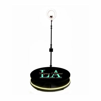 China LED 360 Degree Photo Booth Rotating Video Booth 80cm 100cm 115cm Customized for sale