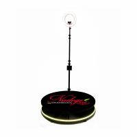 China LED 360 Degree Photo Booth Rotating Video Booth 80cm 100cm 115cm Customized for sale