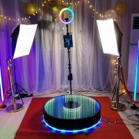 China Portable 360 Spin Video Booth LED Selfie Live Photo Booth Wedding Slow Motion for sale