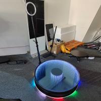 China Slow Motion Spinning LED 360 Photo Booth Automatic RGB Light Rotating for sale