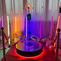 China 100cm 115cm 360 Photo Booth Stand LED Slow Motion Video Booth Wedding for sale