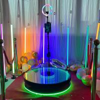 China Portable Automatic LED 360 Photo Booth Slow Motion Spinning Selfie Booth for sale