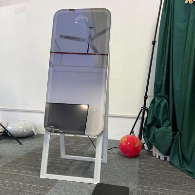 China 40 Inch Portable Selfie Mirror Photo Booth White Color With Printer for sale