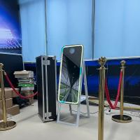 China LED Frame Party Magic Mirror Photobooth Transport 32 Inch Screen With Printer for sale